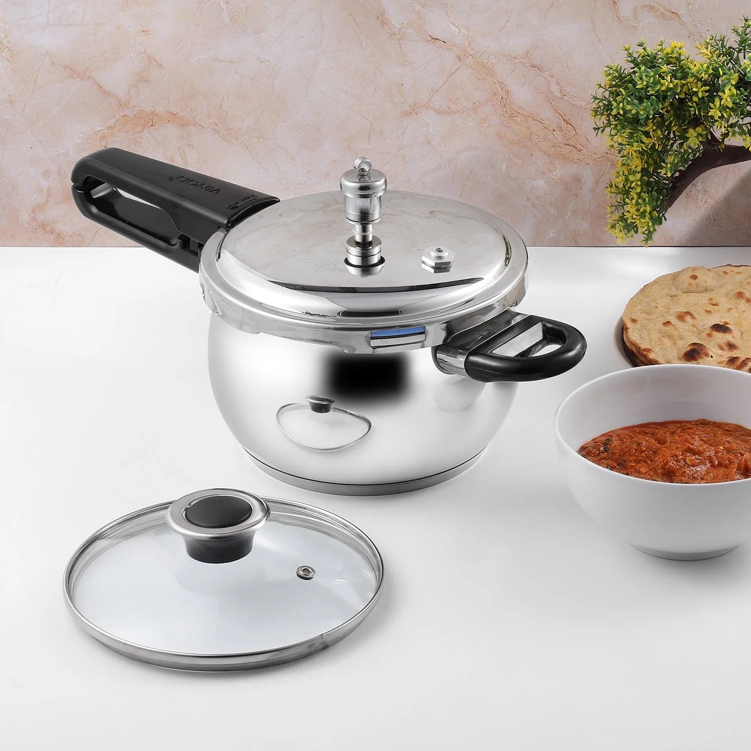 Splendid Plus Stainless Steel Pressure Cooker – 3.5 L, Induction & Gas ...
